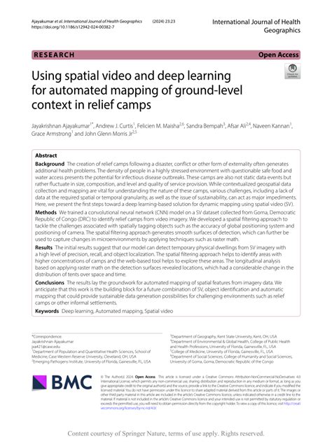 Pdf Using Spatial Video And Deep Learning For Automated Mapping Of