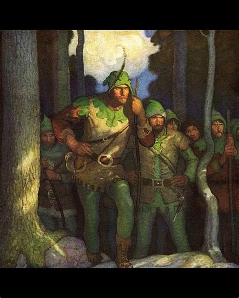 Robin Hood Illustratie Wyeth Robin Hood And His Merry Men Art Print By