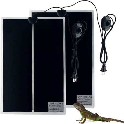 Amazon.com : PeSandy Reptile Heating Pad with Temperature Adjustment, 110V Non-Adhesive Heat Mat ...