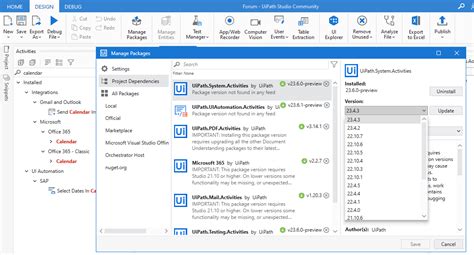 Project Packages Version Studio UiPath Community Forum