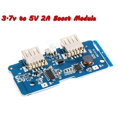 Dual Micro Usb 3 7v To 5v 2a Mobile Power Bank Diy 18650 Lithium Battery Charger Pcb Board Boost