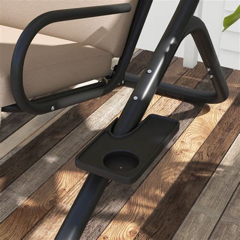 Canopy Swing Chair Modern Garden Swing Seat Outdoor Relax Chairs W 2 — Quidsin Superstore