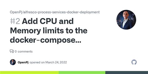 Add CPU And Memory Limits To The Docker Compose Template Issue OpenPj Alfresco Process