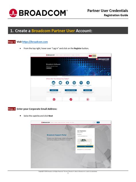 2024 Broadcom Partner User Registration Guide 06 04 2024 Pdf Login Email Spam