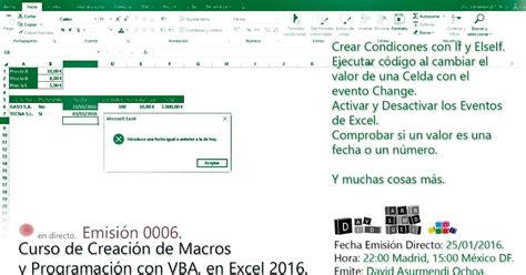 Macros Y Programación Vba En Excel 2016crear Varias Condiciones Con If