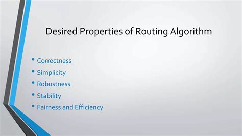Presentation Routing Algorithm Ppt