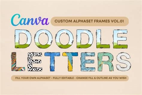 Letters Canva Frames Vol 1 Graphic By Sigit Dwipa Creative Fabrica