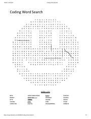 Rene Acevedo Coding Word Search Sub Pdf AM Coding Word Search Coding Word