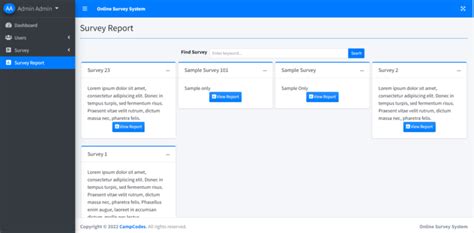Online Survey System In Php Mysql Free Download Source Code Campcodes