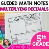 Multiplying Decimals Math Notes Test Prep Printables Math Notebook A Teacher S Wonderland