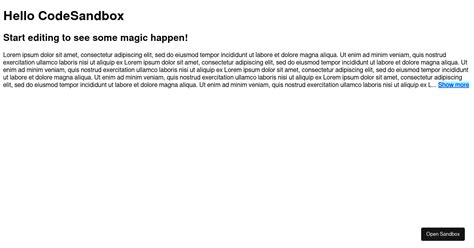 React Showmore Forked Codesandbox