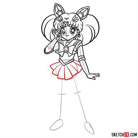 How To Draw Sailor Chibi Moon Step By Step Sketchok Easy Drawing Guides