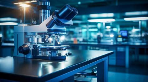 Premium Ai Image Precision In Research A Microscope In A Modern Laboratory Generative Ai