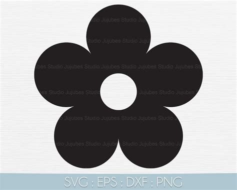 Hippy Daisy Svg Flower Silhouette Svg For Cricut Cut Files Etsy Australia