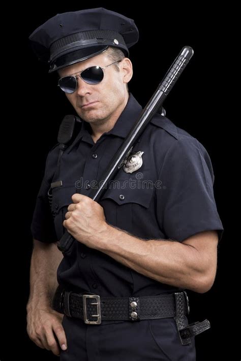 Tough Cop In Uniform Stock Image Image Of Vertical Blue 97812265