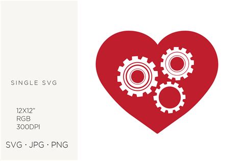 Heart And Gears Cogs Svg Graphic By Biljanacvetanovic · Creative Fabrica Heart And Gears Cogs Svg Graphic By Biljanacvetanovic · Creative Fabrica