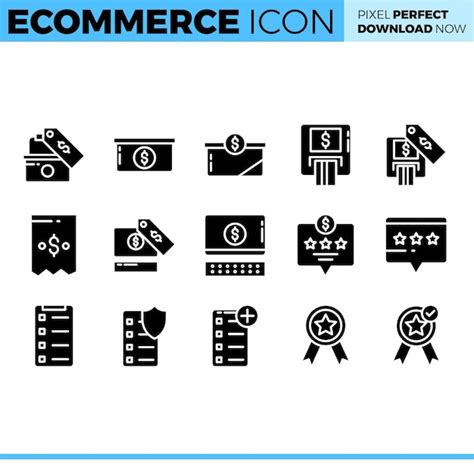Premium Vector Vector Ecommerce Icon Set