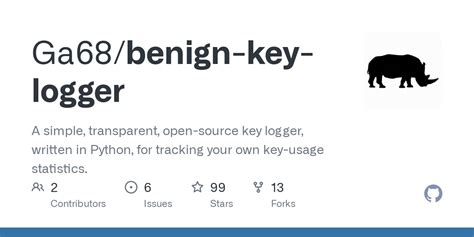 GitHub Ga Benign Key Logger A Simple Transparent Open Source Key Logger Written In