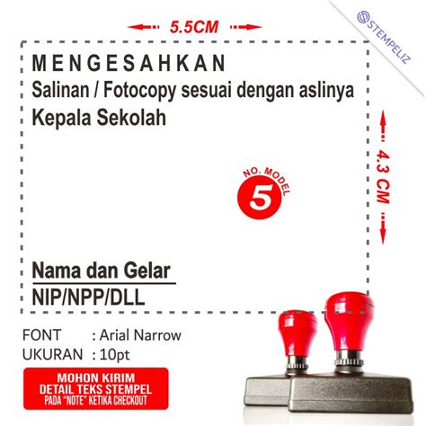 Jual Stempel Mengesahkan Sesuai Aslinya Legalisir Kepala Sekolah Sd Smp Sma Smk Shopee