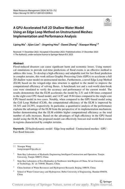 A Gpu Accelerated Full 2d Shallow Water Model Using An Edge Loop Method