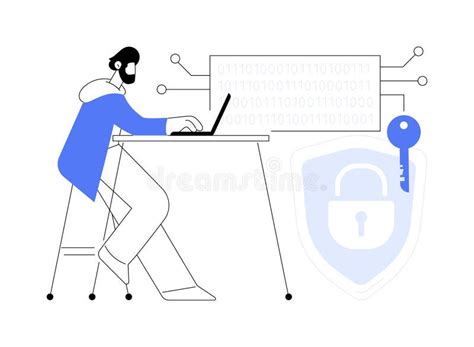 Encryption Isolated Cartoon Vector Illustrations Stock Vector Illustration Of Specialist