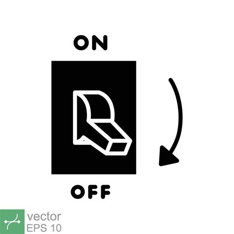 Light Off Electric Switch Icon Simple Solid Style Power Turn Off