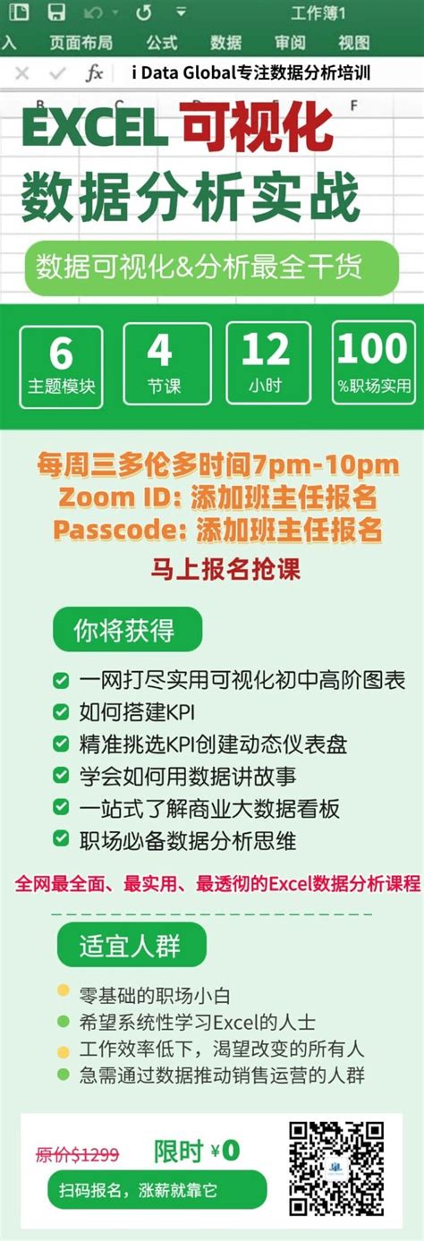 Excel 可视化数据分析实战 Idata Global