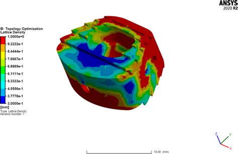 the lattice density cloud map of topology optimization download