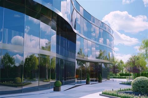 Modern Office Builidng Contemporary Corporate Architecture Front Of
