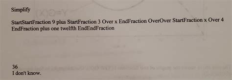 Solved Simplifystartstartfraction 9 ﻿plus Startfraction 3