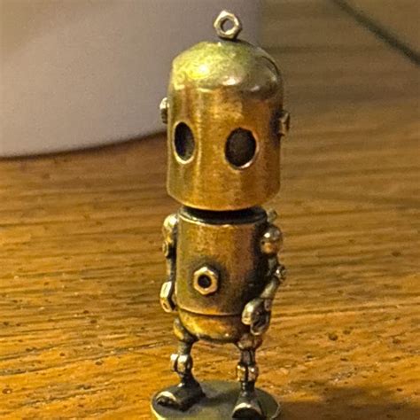 Bitsy The Brass Robot Figurine Etsy
