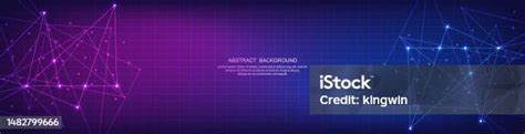 글로벌 네트워크 연결 및 배너 디자인 또는 헤더를 위한 점과 선을 연결하는 통신의 디지털 기술 배경 0명에 대한 스톡 벡터 아트 및 기타 이미지 Istock