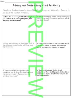 Mixed Addition And Subtraction Word Problems Made By Teachers