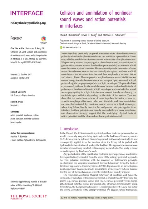 Pdf Collision And Annihilation Of Nonlinear Sound Waves And Action