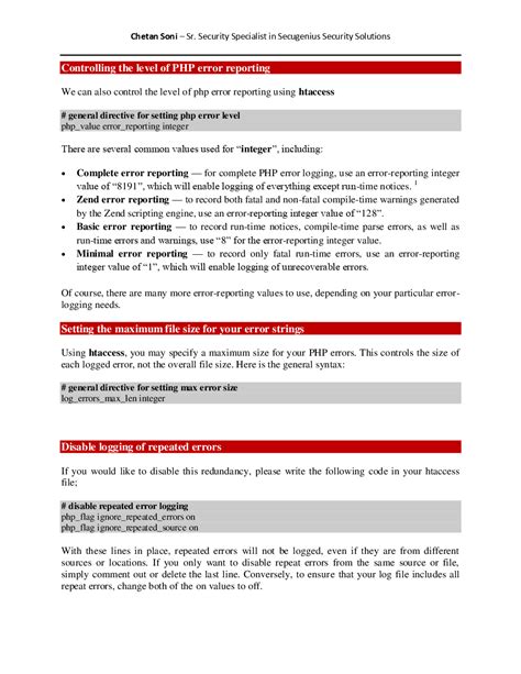 Download Free Php Error Handling With Htaccess And Php Pdf Online