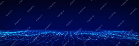 Premium Photo 3d Digital Dynamic Wave Flow Digital Structure Secure