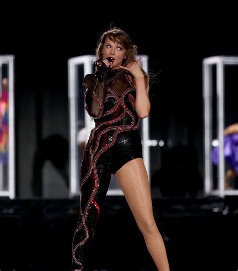 Taylor Swift Rocks A Rhinestone Leotard As She Kicks Off The Eras Tour