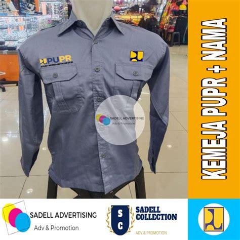Jual Kemeja Pdh Pupr Sigap Membangun Negeri Seragam Pdh Pupr Abu Lengan Panjang Pria Shopee