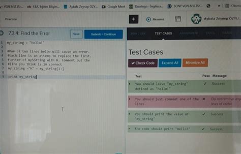 Find The Error CODEHS PHYTON Eodev