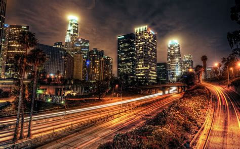 Los Angeles Night Wallpapers 4k Hd Backgrounds On Wallpaperbat