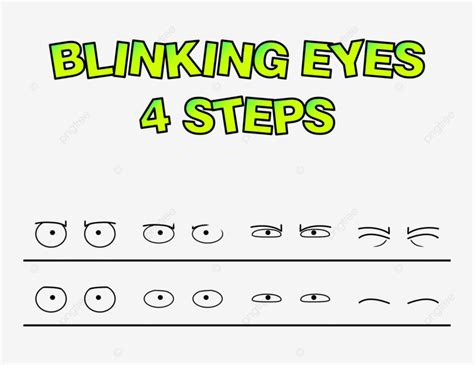 Vector Preset For Character Animation Design Featuring Blinking Eye