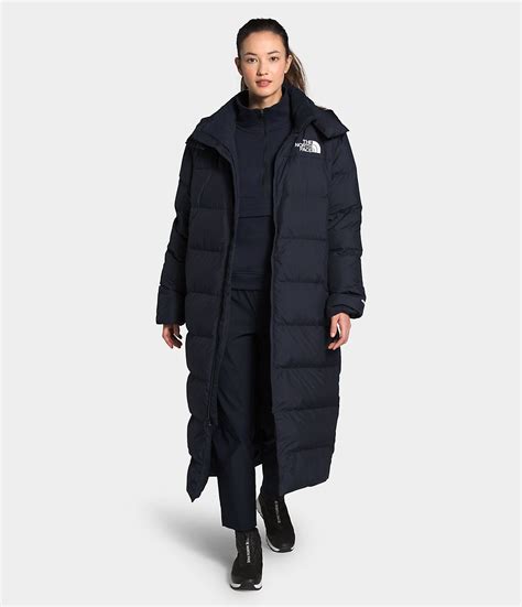 The North Face Nuptse Belted Long Puffer Coat In Black Artofit