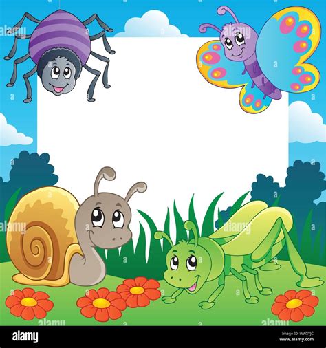 Frame With Bugs Theme 2 Stock Vector Image Art Alamy