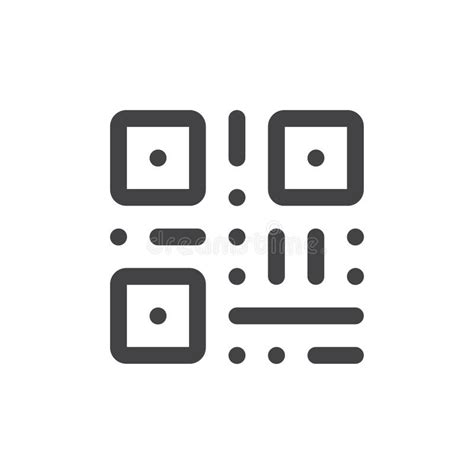 Qr Code Icon Thin Outline Art Symbol Stock Vector Illustration Of Lineart Vector