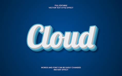 Premium Vector Cloud Text Effect