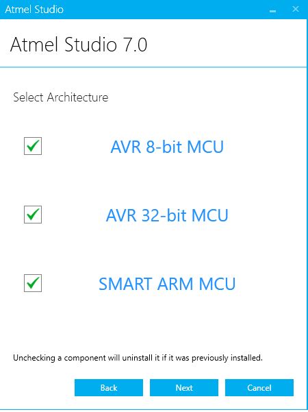 Atmel Studio 7 Adding Selective Supported Mcu Architectures After Installation Atmel Studio 7 Adding Selective Supported Mcu Architectures After Installation