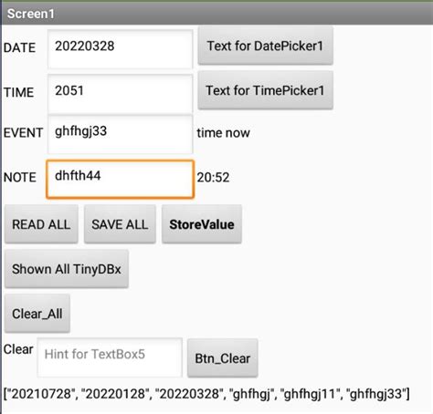 about tinydb to show item by item mit app inventor help mit app