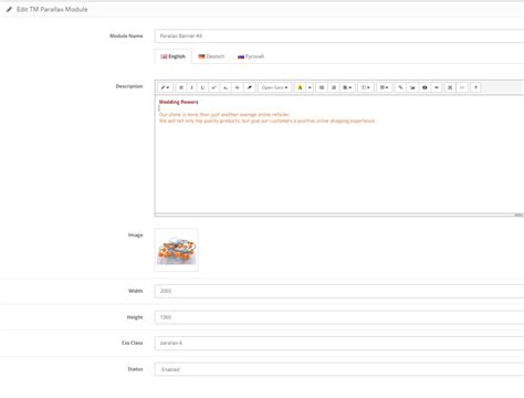 Opencart 2x How To Manage Templatemonster Parallax Module