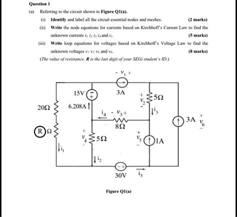 solved id sfa 2101005 question 1 a referring to the circuit shown in