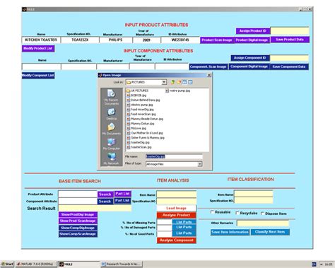 updating of software database with toaster attributes download